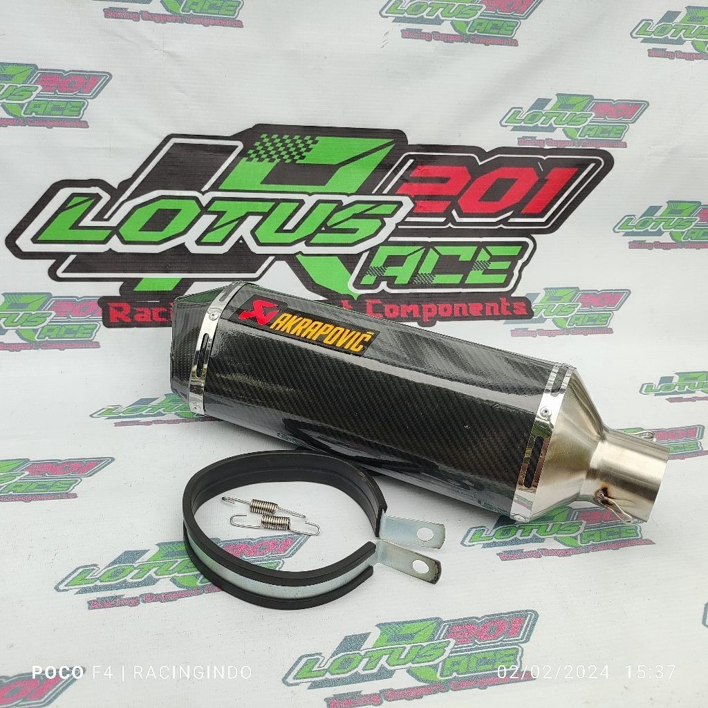 Jual canister Akrapovic stanlis carbon racing exhaust inlet 51 mm ...
