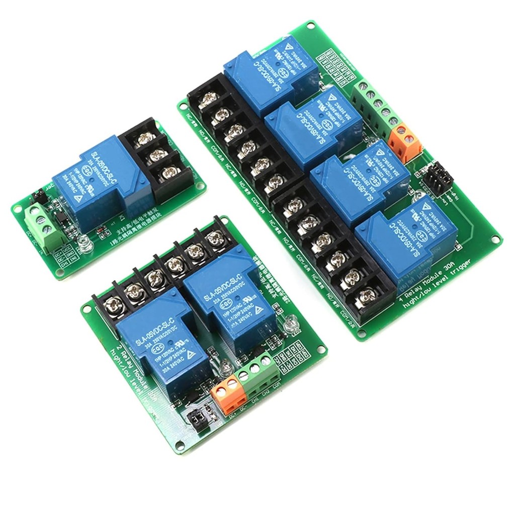 Jual Relay module 5v 12v 24v 1ch 2ch 4ch 30A Input High dan Low Active ...