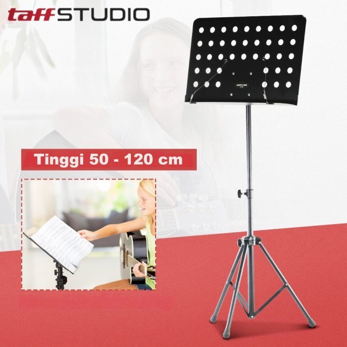 Jual Stand Book Music TaffSTUDIO Tripod Partitur Sheet Buku Musik Anti ...