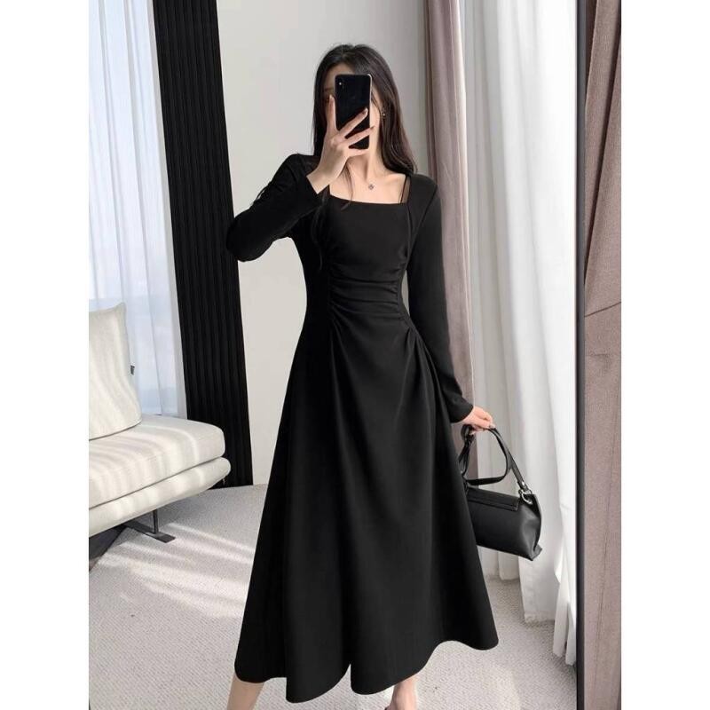 Jual baju midi dress terbaru lebaran 2025 aesthetic black dress press ...