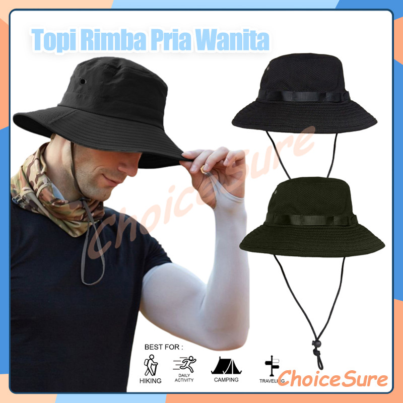 Jual Topi Rimba Pria Wanita / Topi Gunung Rimba Polos Premium / Topi ...