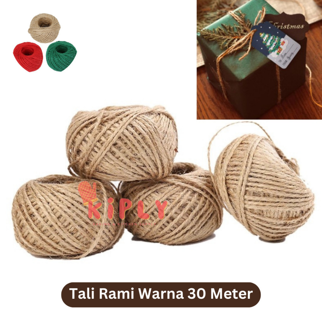 Jual (30 meter) Tali Rami warna/Jerami / Mendong / Pengikat PackingTali ...