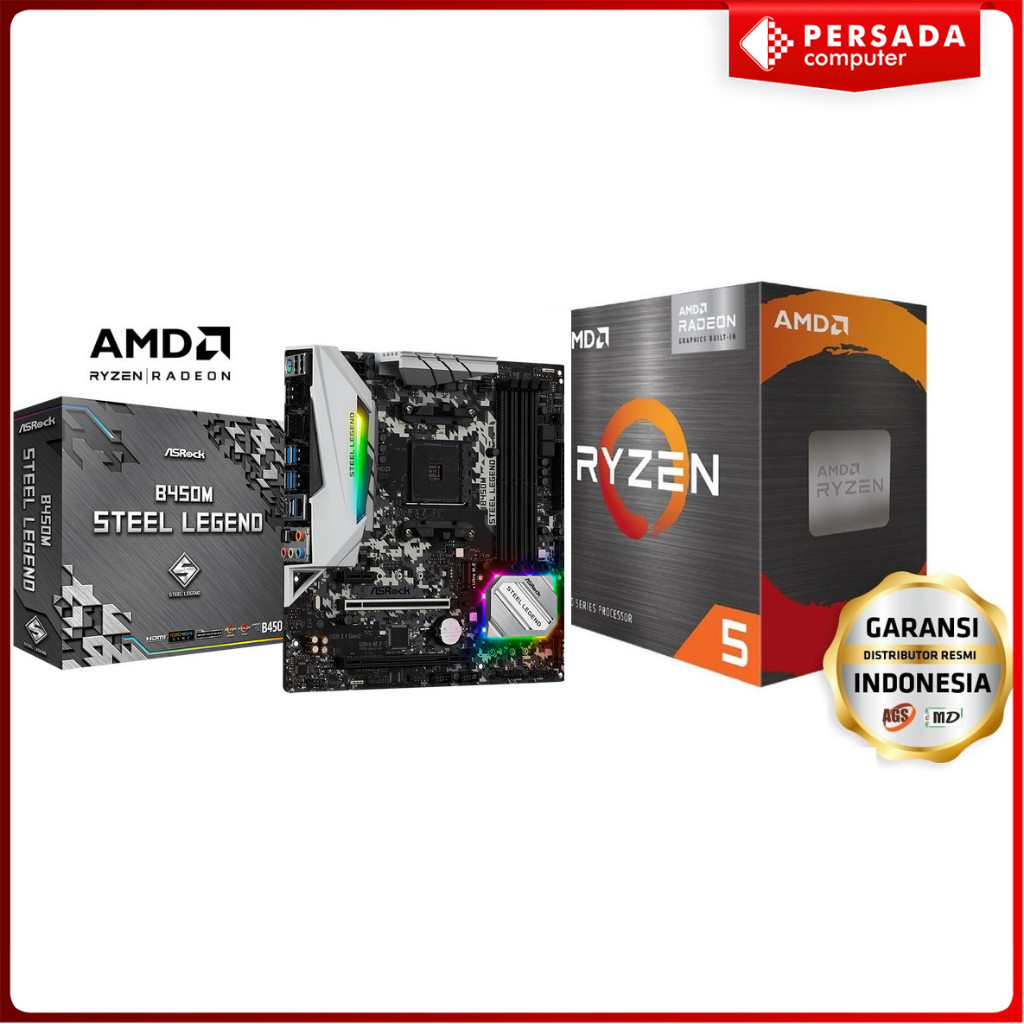 Jual Paket Mobo AMD Ryzen 5 5600GT + Asrock B450M Steel Legend | Shopee ...