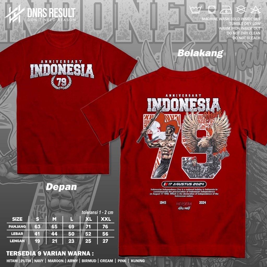 Jual DNRS KAOS INDONESIA COUPLE Series Kemerdekaan Vol.1 Garuda - Baju ...