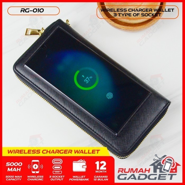 Jual Wallet Powerbank - Dompet Powerbank - Clutch - 5000 MaH - Wireless ...