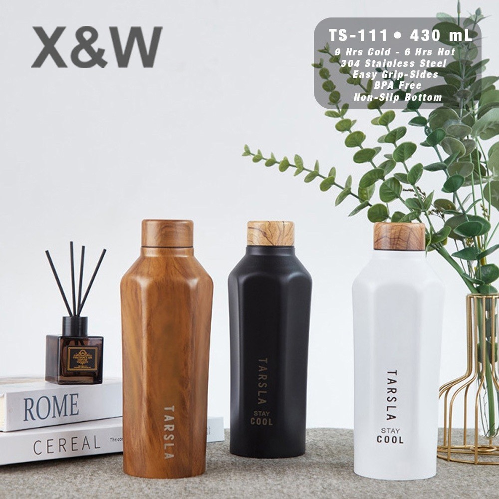 Jual VF75U X&W Botol Tumbler Stainless Wooden Premium TS-111 Double Wall Tahan Dingin Panas ...