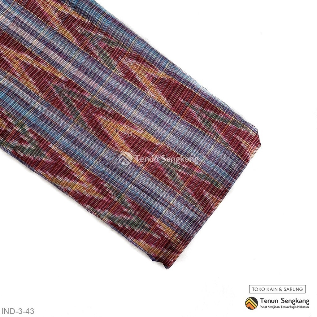 Jual Kain Tenun Bujur Ikat Sutra Bugis Makassar Marun - Tenun Sengkang IND-3-43 (Harga Per 0,5 ...