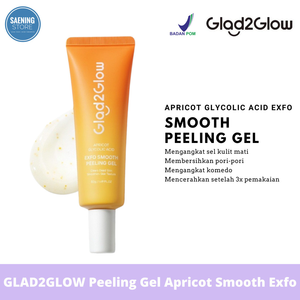 Jual 【NEW LAUNCH】Glad2Glow peeling gel Apricot Glycolic Acid Exfo ...
