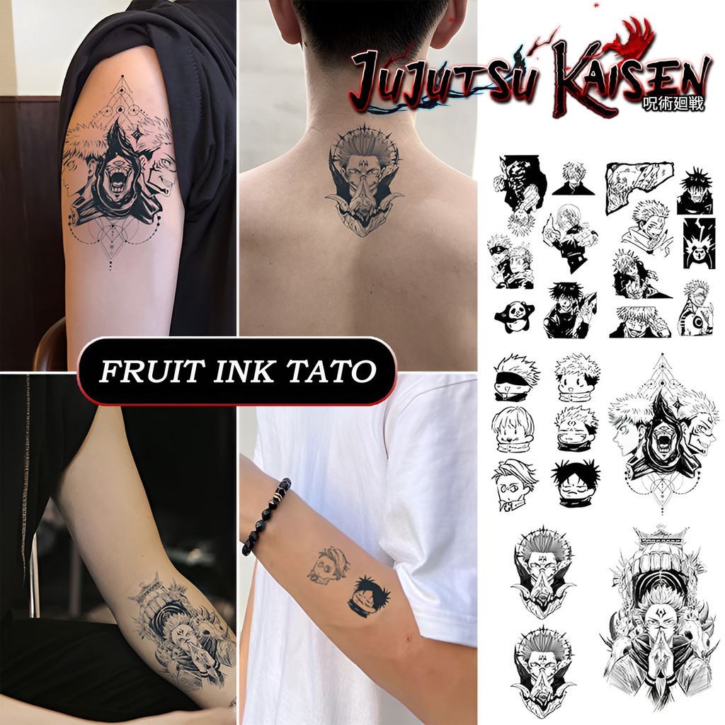 Jual Jujutsu Kaisen Tato FRUIT INK Semi Permanen Temporary Gojo 18x11CM ...