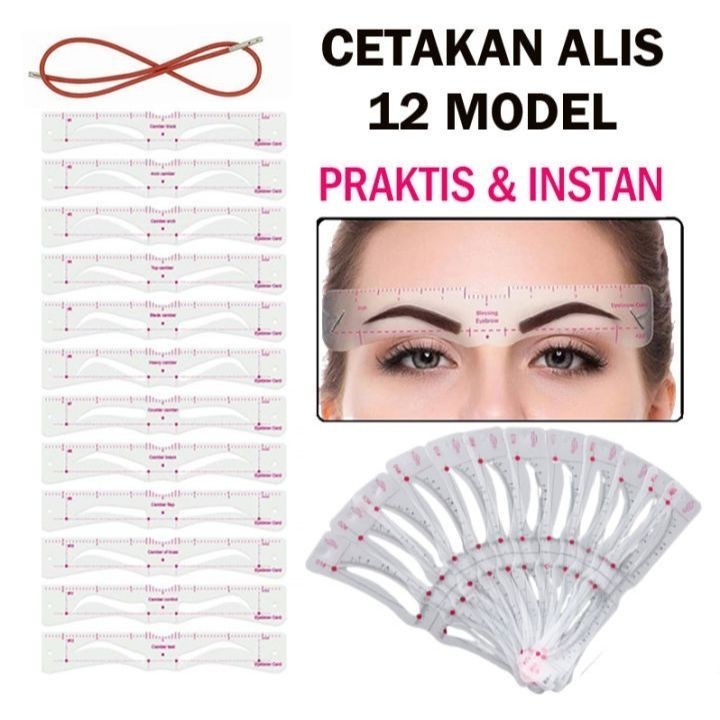 Jual ♥ CANTIKA ♥ Cetakan Alis Isi 12 Lembar + Tali - Bentuk Alis ...
