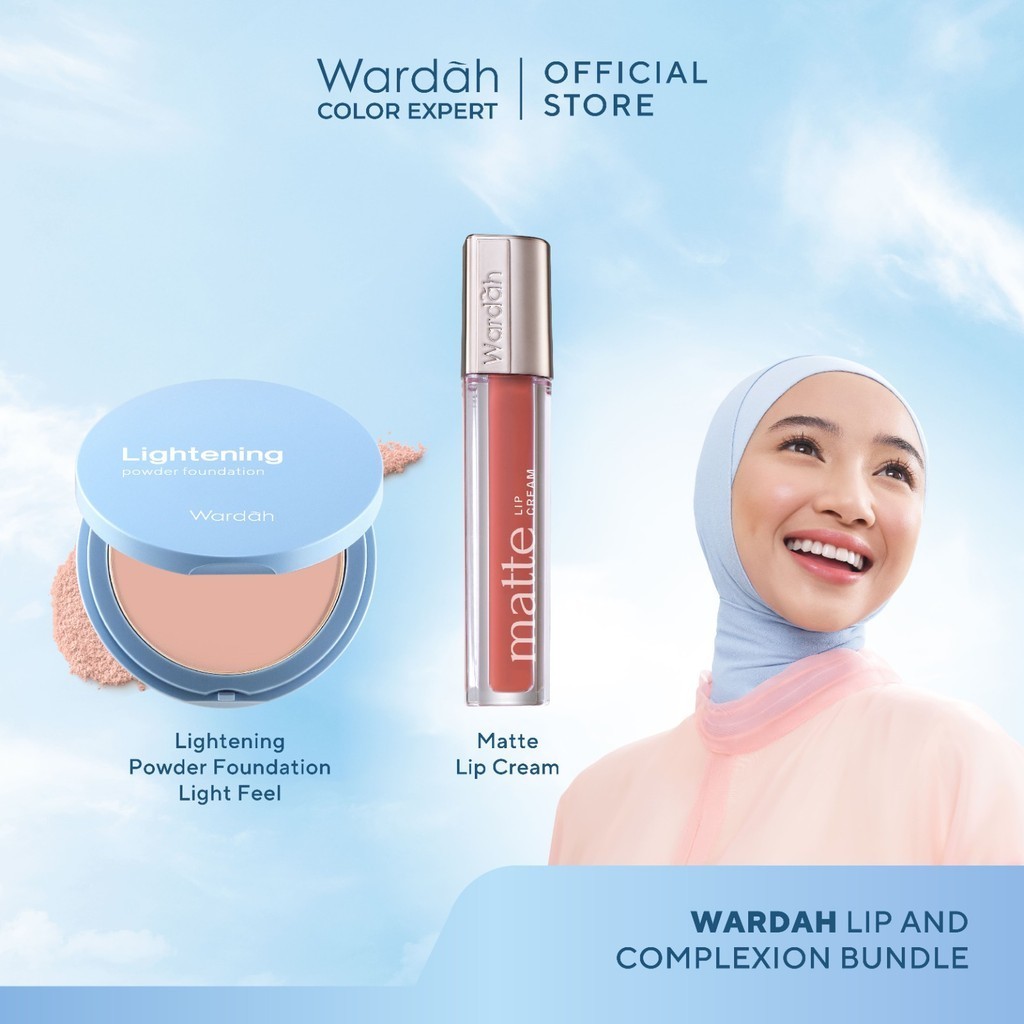 Jual [BUNDLE] WARDAH Paket Lightening Powder Foundation Light Feel ...