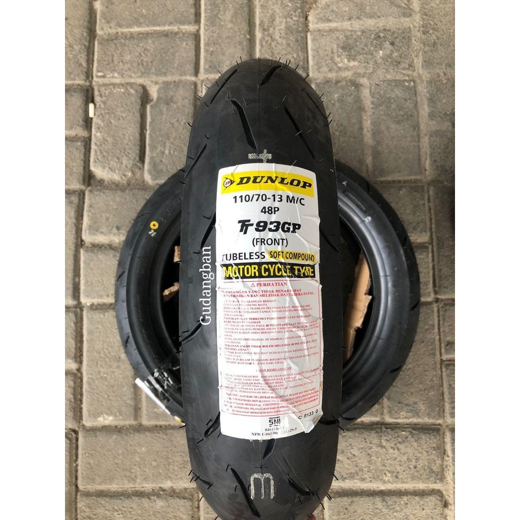 Jual Dunlop TT93 GP 110 70 13 48P FRONT TT93GP SOFT COMPOUND BAN HARIAN RASA BAN BALAP TUBELESS ...
