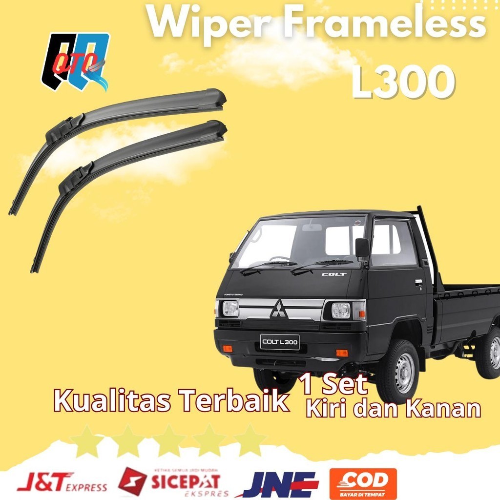 Jual Wiper Mobil Mitsubishi L300 Pickup Frameless 1 Set Kiri dan Kanan Tanpa Rangka Besi Blade ...