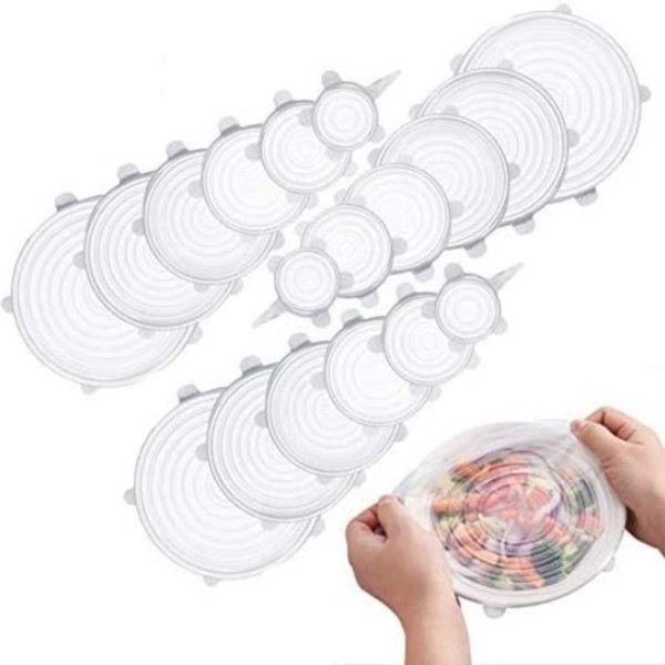 Jual Silikon Food Cover 6 In 1 Cover Tutup Penutup Makanan Serbaguna ...