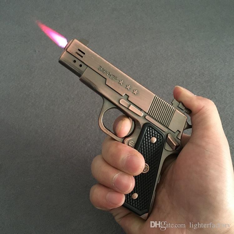 Jual Korek Api Gas Model Pistol Rose Gold Baretta Revolver Gas Unik ...