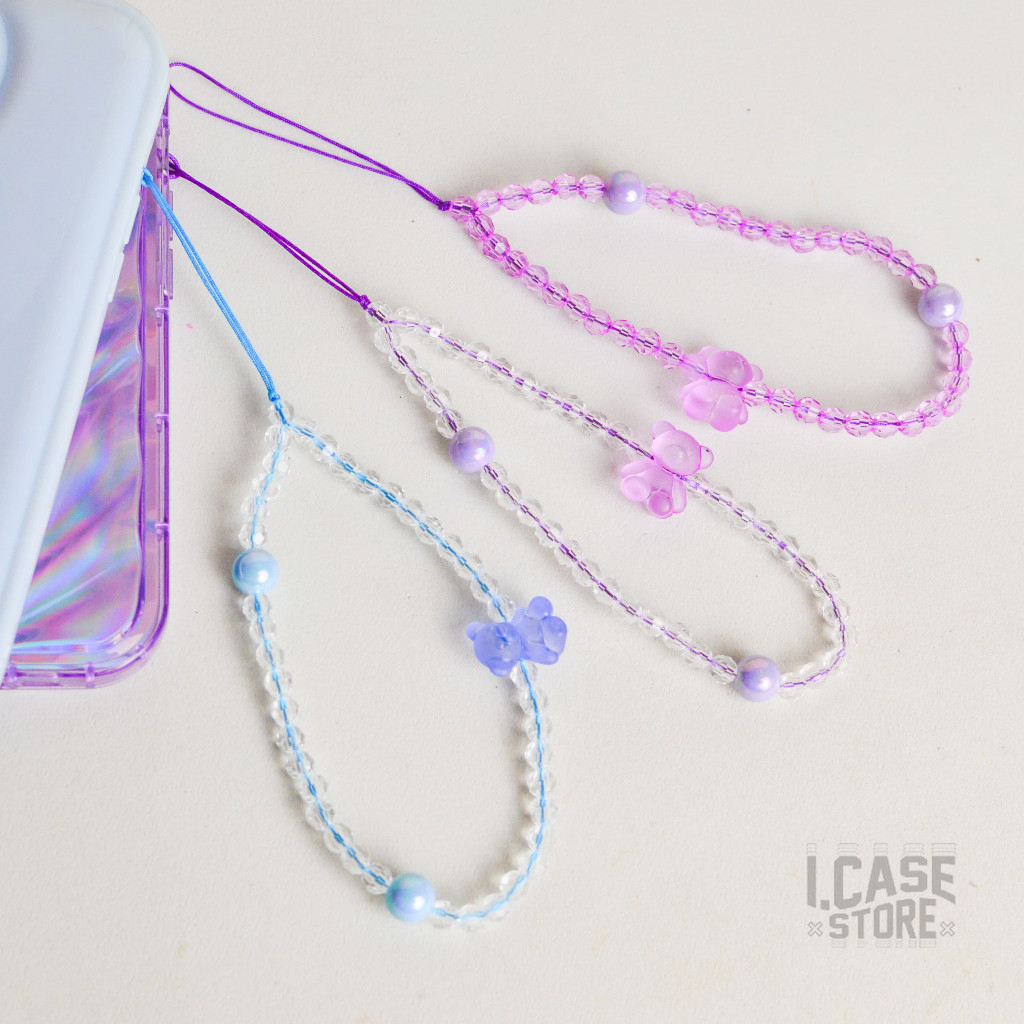 Jual I.Case_Store Beads Strap Gantungan Handphone Motif Beruang Kecil ...