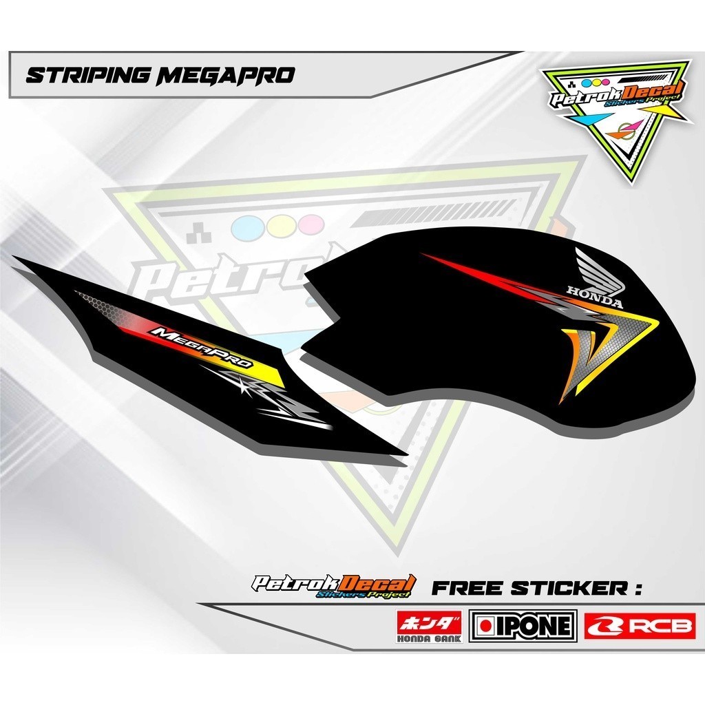 Jual STRIPING VARIASI MEGAPRO PRIMUS LIST STICKER HOLOGRAM MEGAPRO ...