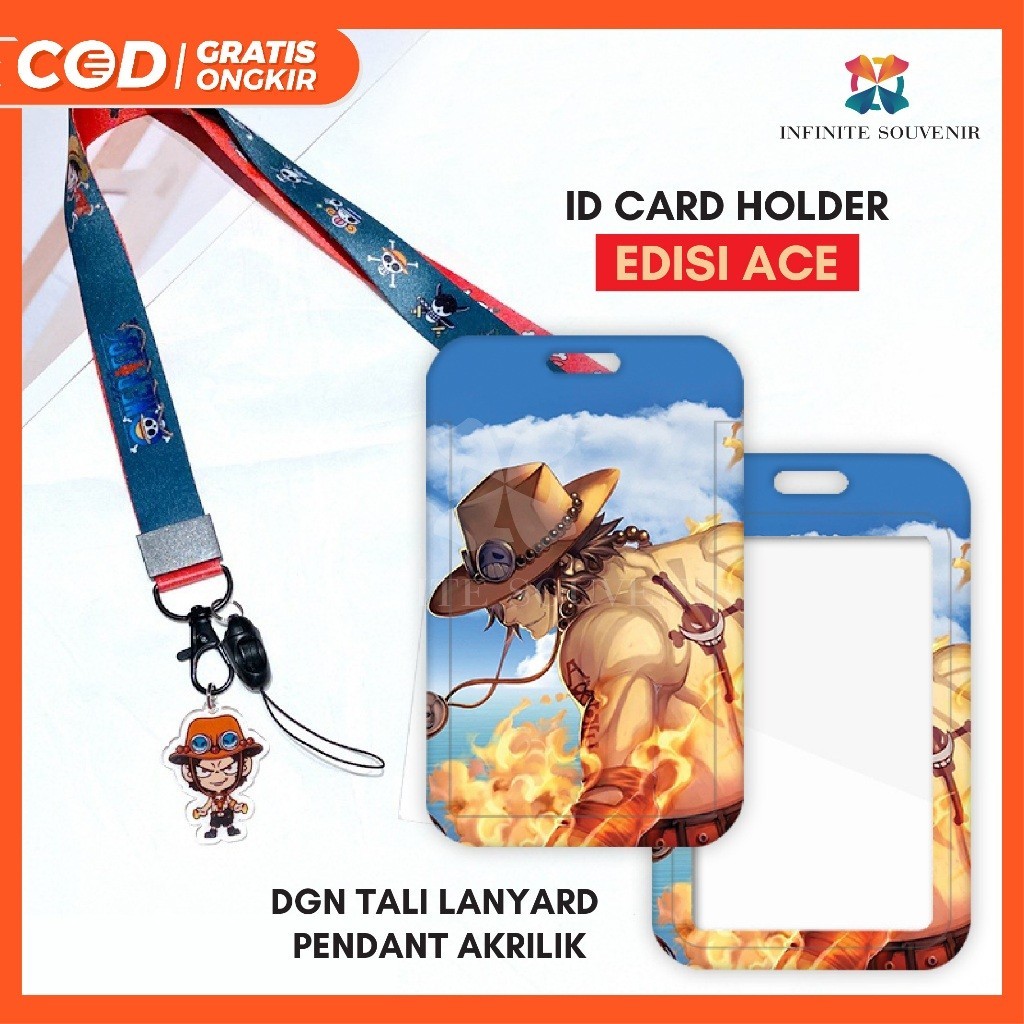 Jual [N003] ACE / Name Tag Card Holder Motif Karakter One Piece dengan ...