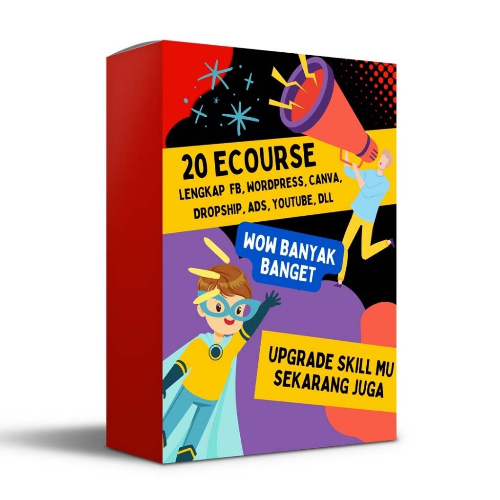 Jual Paket 20 Ecourse Lengkap Pemula FB, Wordpress, Canva, Dropship ...