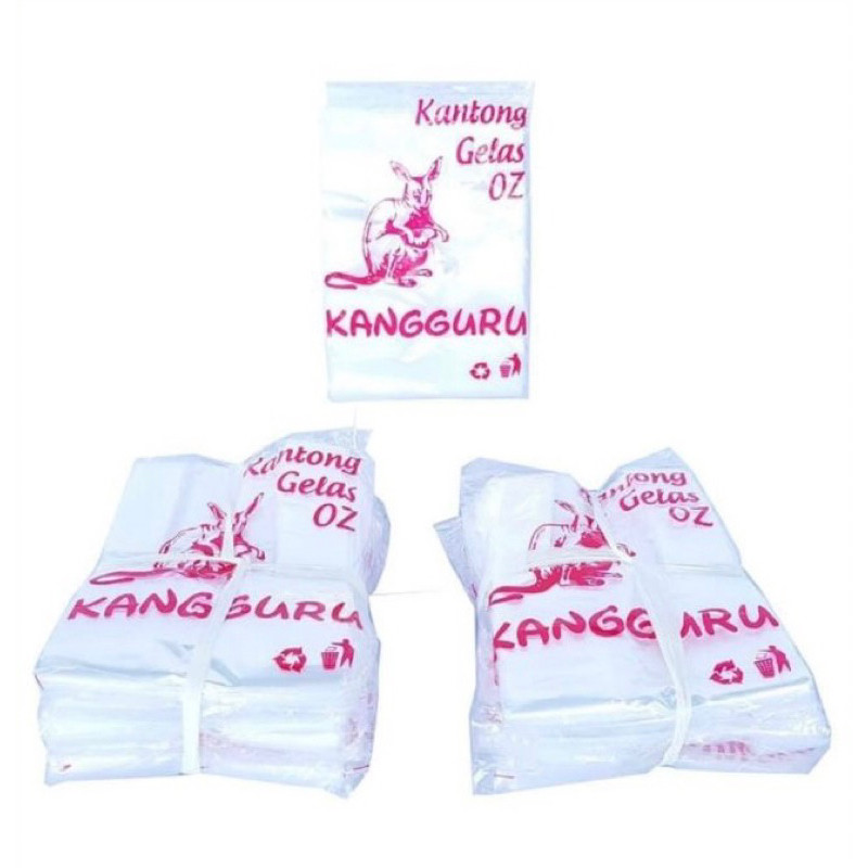 Jual Kantong Plastik Kresek Bening Kangguru 10x30 10 x 30 Kantong Cup ...