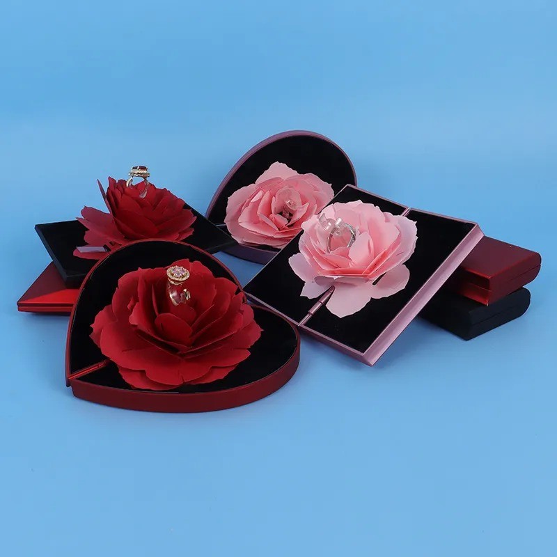 Jual BOX CINCIN RING BOX NIKAH LAMARAN KOTAK CINCIN BUNGA MAWAR DIPUTAR ...