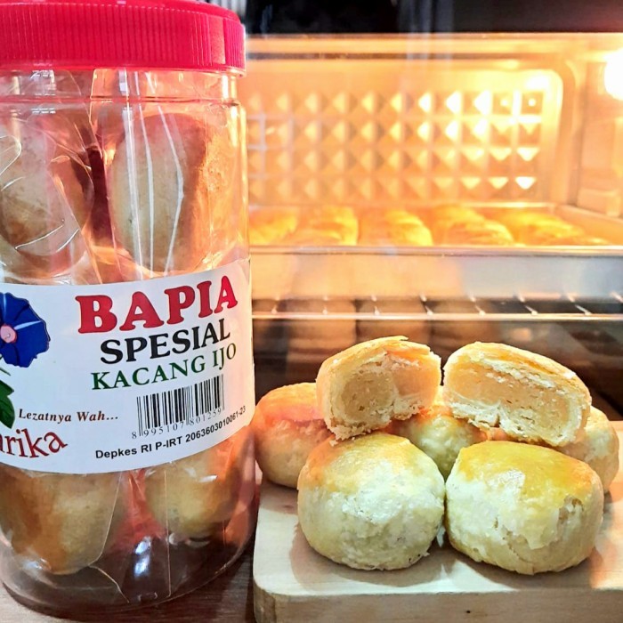 Jual CR bakpia bapia barika kacang ijo hijau kue pia enak lezat toples ...