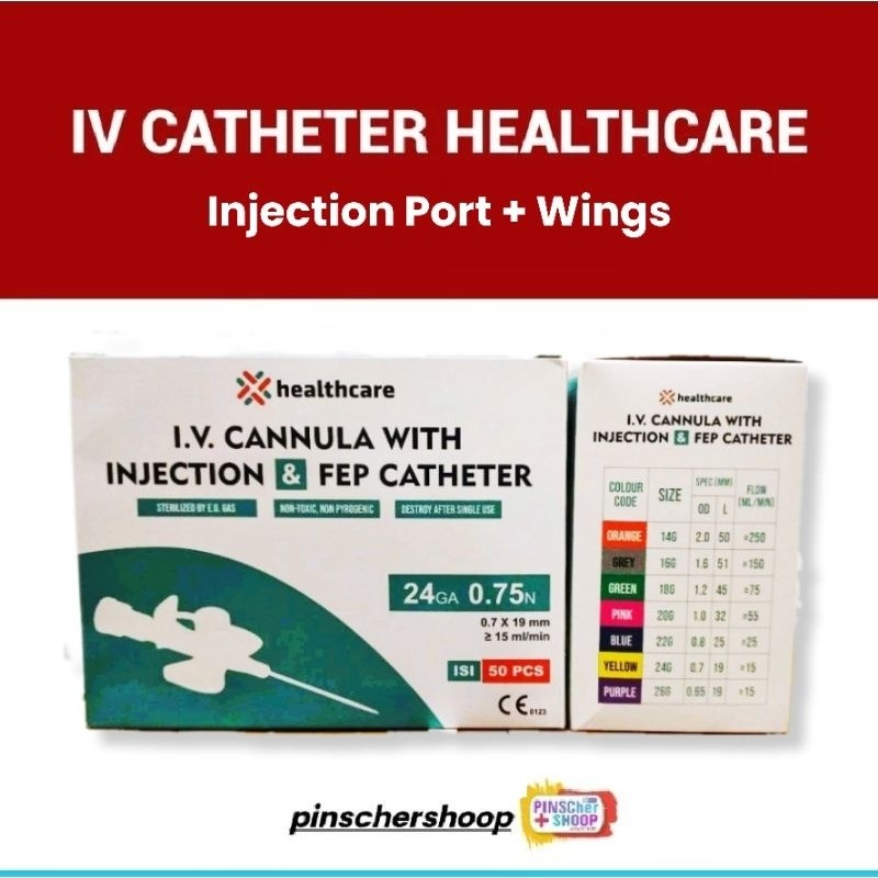 Jual HEALTHCARE IV CATHETER + INJECTION PORT BOX | Shopee Indonesia