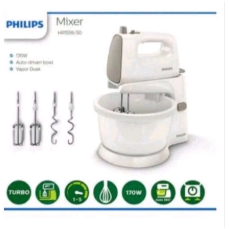 Jual Philips Stand Mixer HR1559/50 - 170 Watt , Stand Mixer with Bowl ...