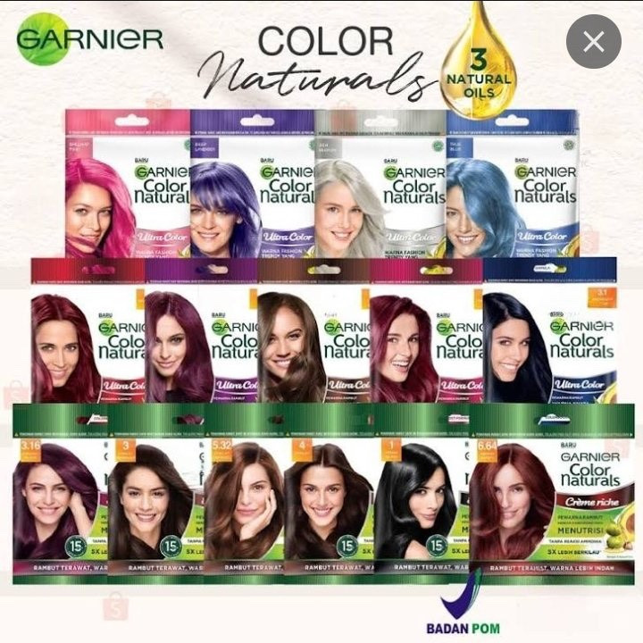 Jual GARNIER Color Naturals Express Hair Color Merah Berry | Coklat ...