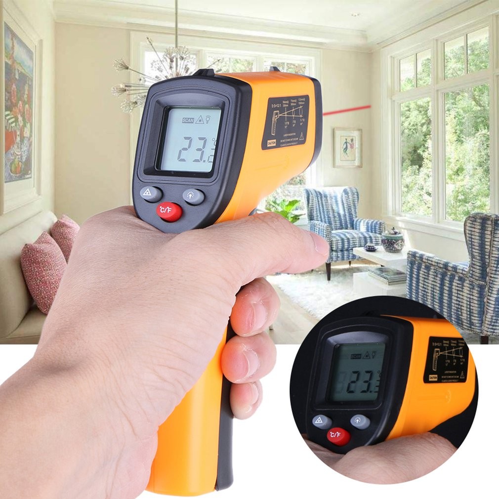 Jual Digital Infrared Thermometer Laser Handheld Temperature Meter Non ...