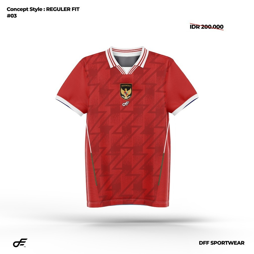 Jual DFF SPORTWEAR - JERSEY VINTAGE TIMNAS MERAH FANTASI TIMNAS ...