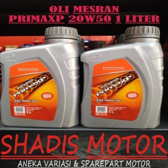 Jual Oli Motor Merk Mesran Prima XP SAE 20w50 Kemasan 1 Liter | Shopee ...