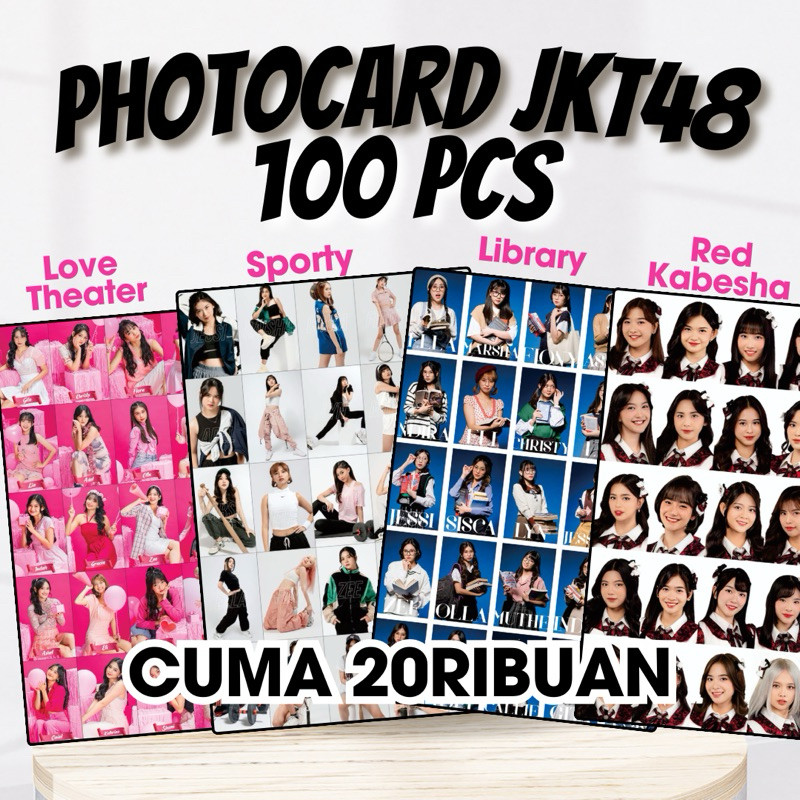 Jual [100PCS] PHOTOCARD JKT48 TERMURAH - LOVE THEATER, SPORTY, LIBRARY, RED KABESHA | Shopee ...
