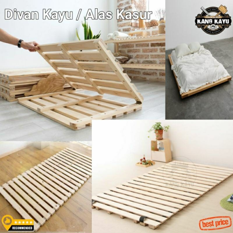 Jual Divan lipat tempat tidur kayu ranjang alas kasur kayu ambalan ...