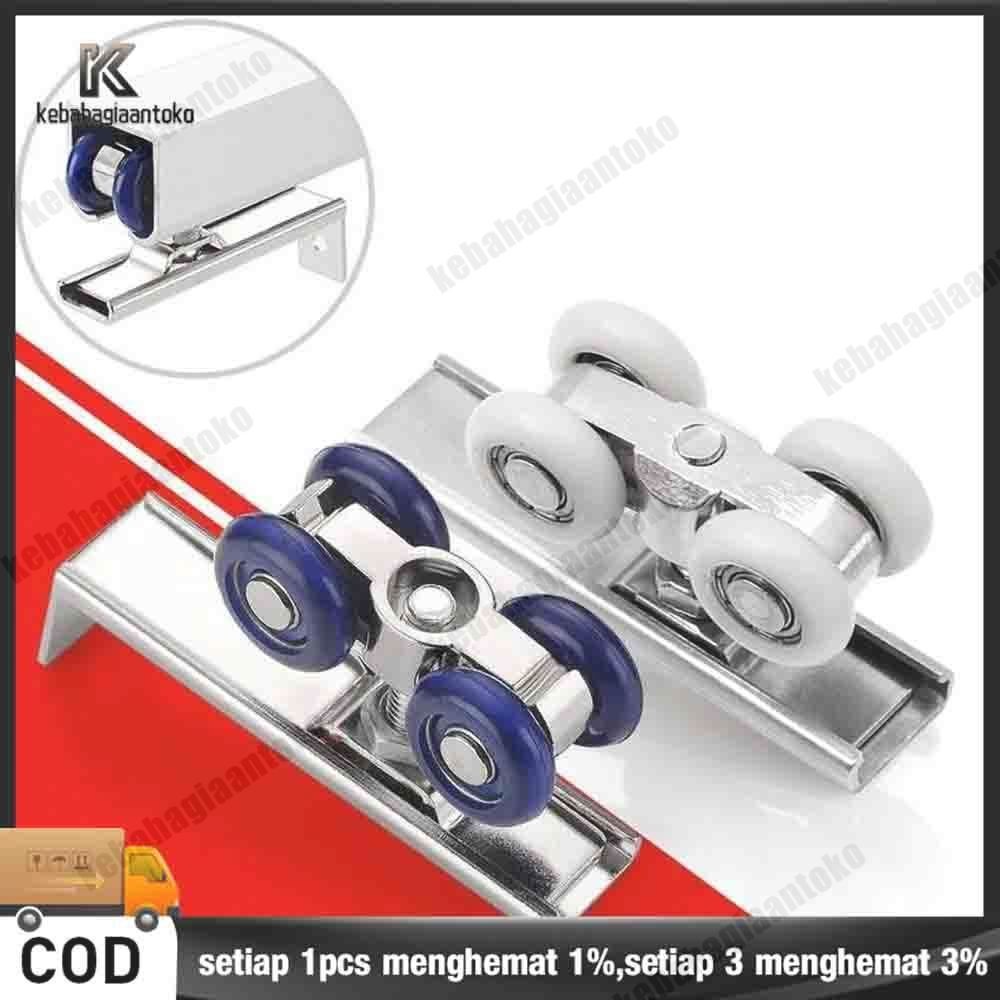 Jual Roda Rel pintu sleding / Geser Gantung (1 set komplit) Isi lengkap ...