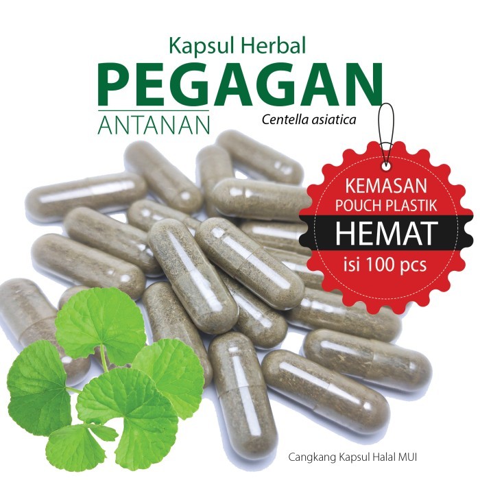 Jual PEGAGAN / ANTANAN Kapsul Herbal Kemasan Hemat - isi 100 pcs ...