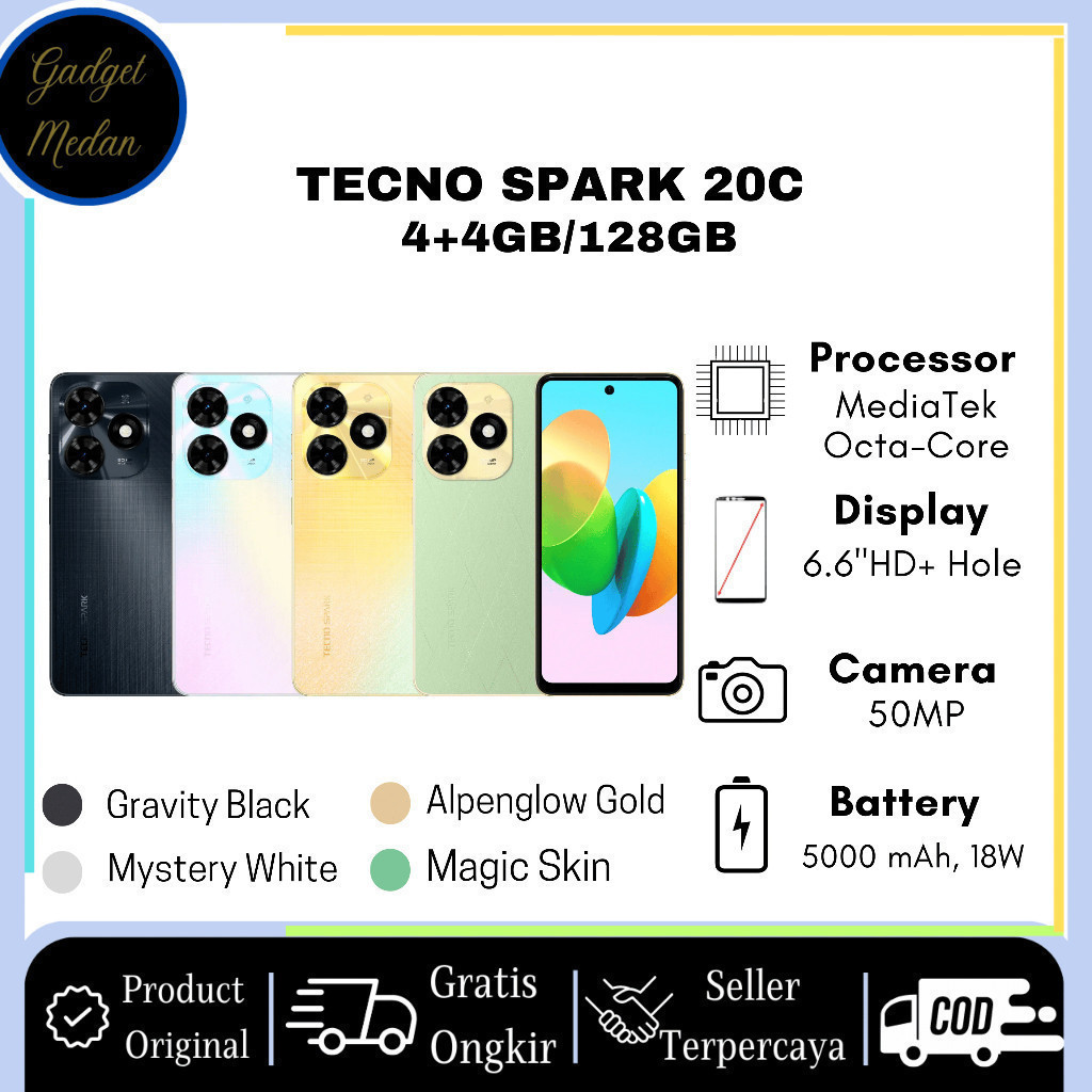 Jual Spark 20c 4/128 GB & 8/128 GB Bergaransi Resmi | Shopee Indonesia