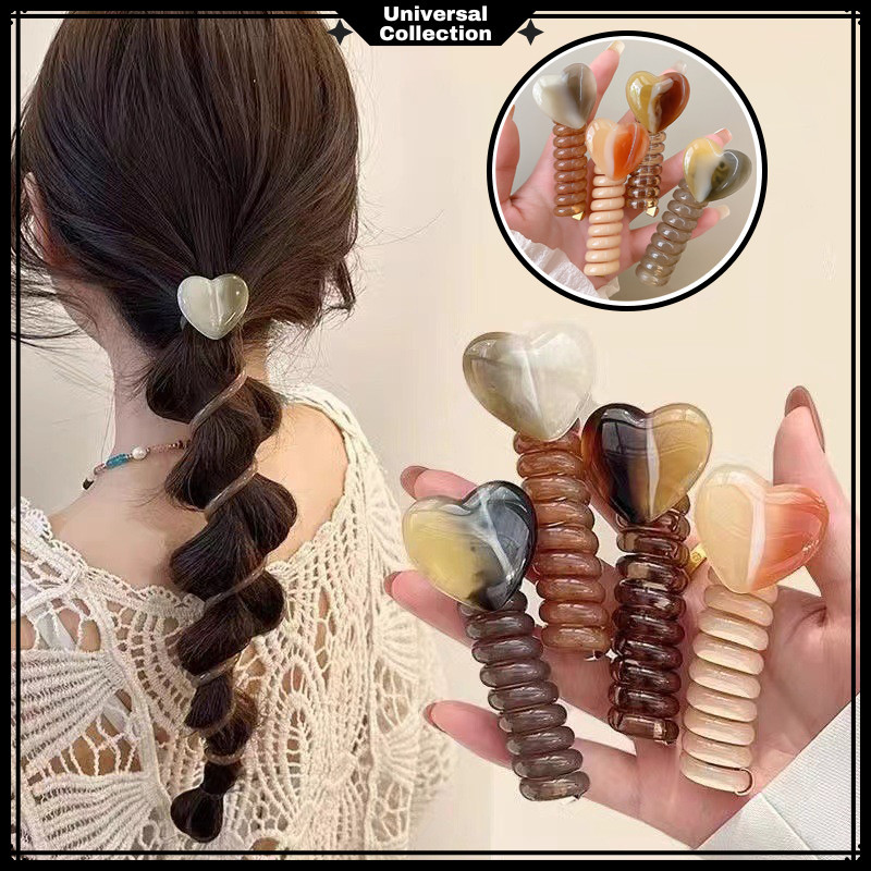 Jual IKAT RAMBUT SPIRAL MODEL HEART KOREAN STYLE / AKSESORIS RAMBUT ...