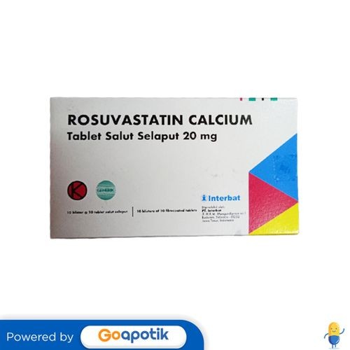 Jual Rosuvastatin Calcium Interbat 20 Mg Box 100 Tablet | Shopee Indonesia