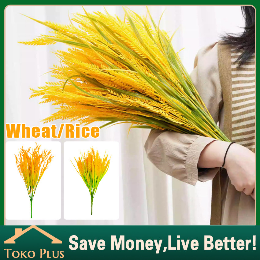 Jual Bunga Padi Kuning Plastik Artificial / Bunga Plastik Padi Bunga ...