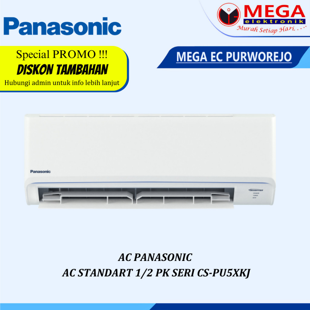Jual AC PANASONIC AC INVERTER 1/2 PK SERI CS-PU5XKJ | Shopee Indonesia