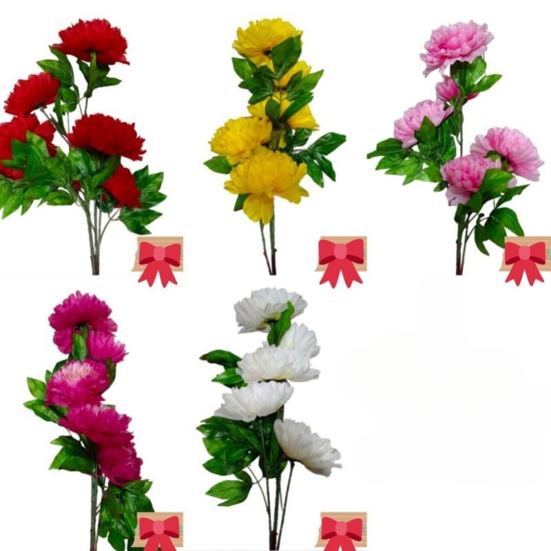 Jual Simulasi bunga peony yang kaya, cabang tinggi, bunga palsu, bunga ...