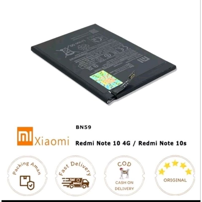 Jual Baterai XIAOMI REDMI NOTE 10 NOTE 10S BN-59 ORIGINAL / Battery ...