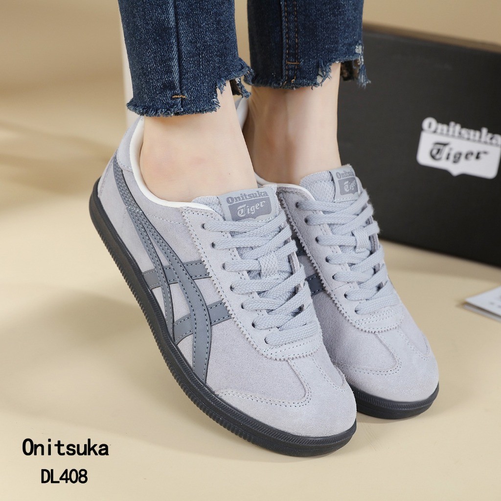 Jual OT Tiger Shoes DL-408 Kulit Halus mix Bludru JE KTA | Shopee Indonesia