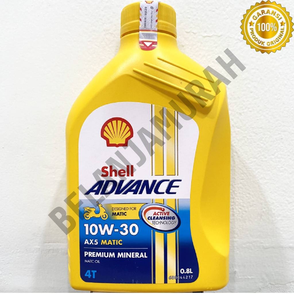 Jual Oli Motor Matic Shell Helix AX5 SAE 10w-30 0.8 Liter 100% ASLI ...