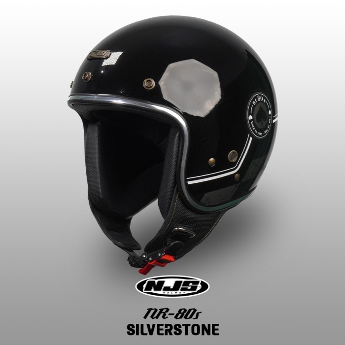 Jual NJS NR80's SILVERSTONE Glossy/Doff - Helm Retro | Helm NJS | NJS | NR80s | NJS Motif | NJS ...