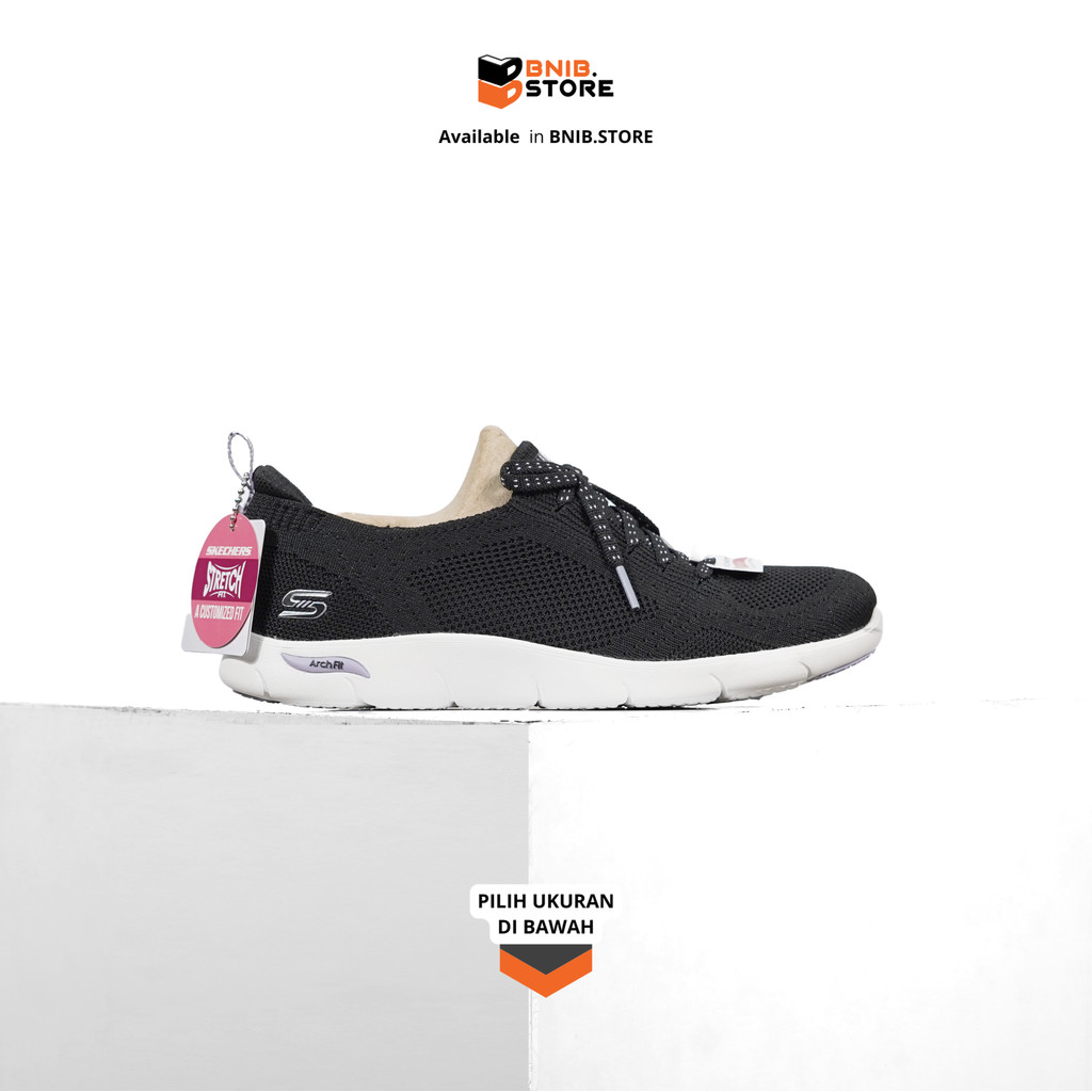 Jual Sepatu Sneaker Skechers Arch Fit Refine-Freesia Black [104542BKPR] Original | Shopee Indonesia