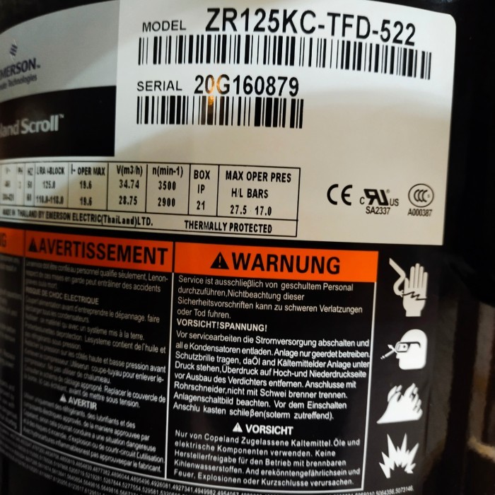 Jual kompresor Copeland ZR125KC-TFD-522 (10pk) | Shopee Indonesia