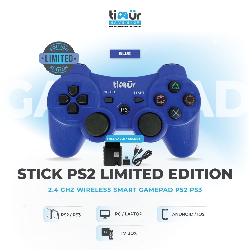 Jual Stick Stik Controller Gamepad PS2 PS3 PC Android IOS Wireless ...