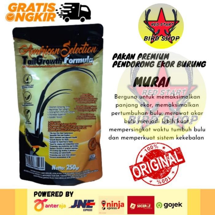 Jual AMS AMERICAN SELECTION TAIL GROWTH PUR VOER BURUNG MURAI BATU BULU ...